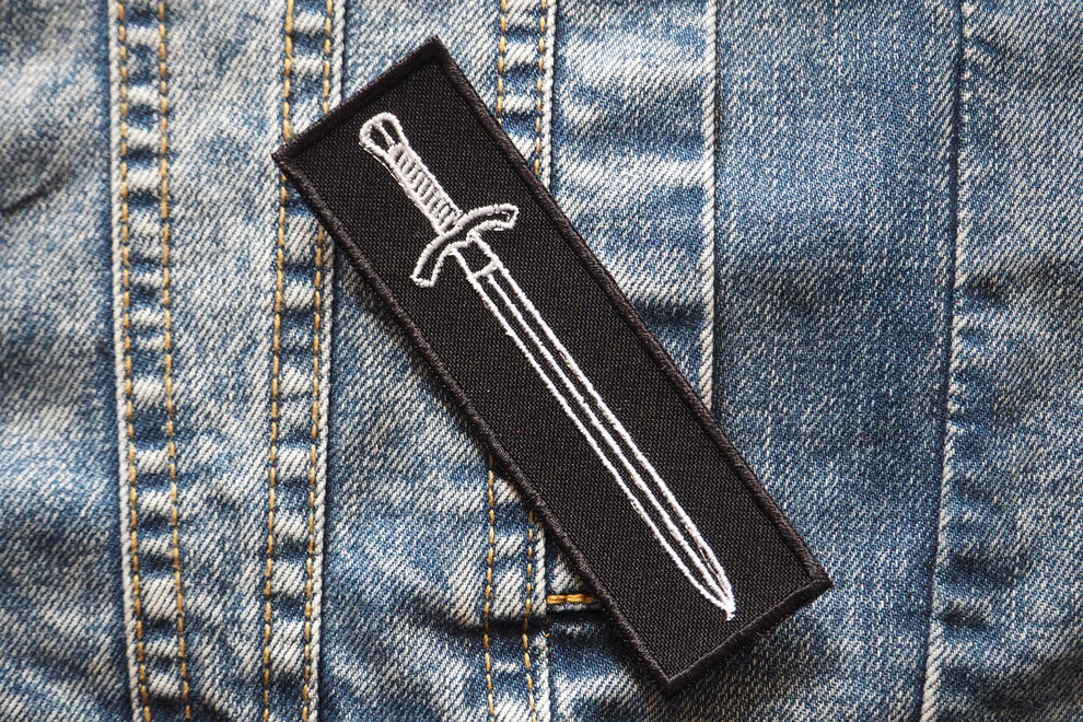 Medieval Sword Fantasy Dragons Embroidered Patch – IngridPatches