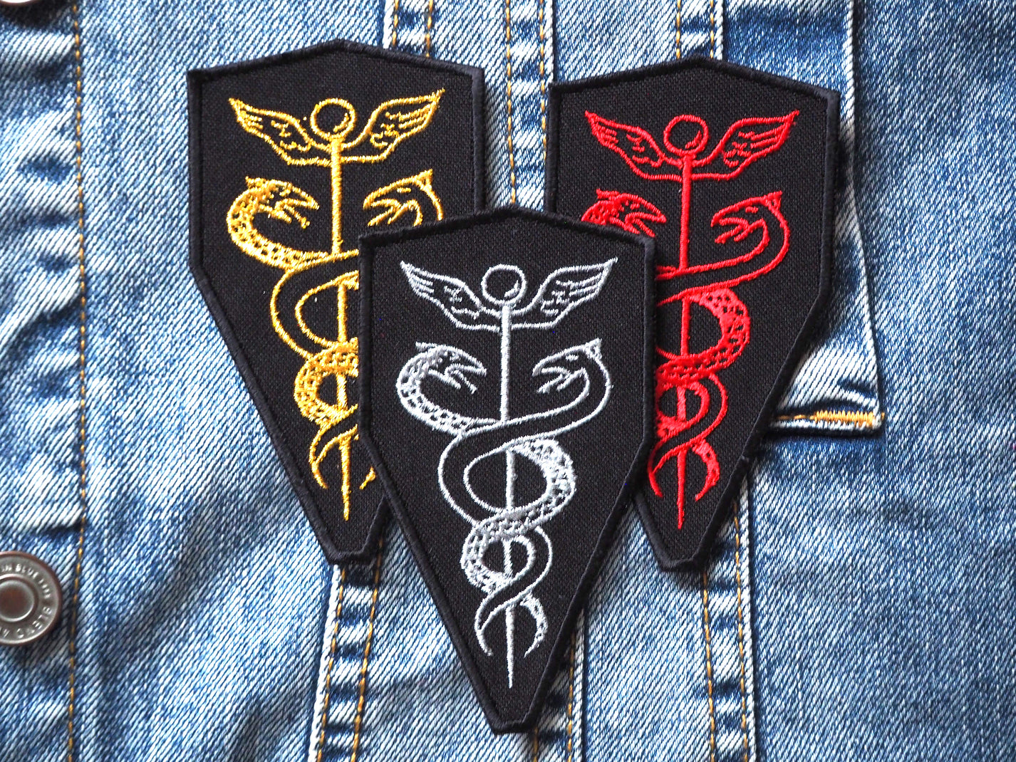 Caduceus Occult Embroidered Patch – IngridPatches
