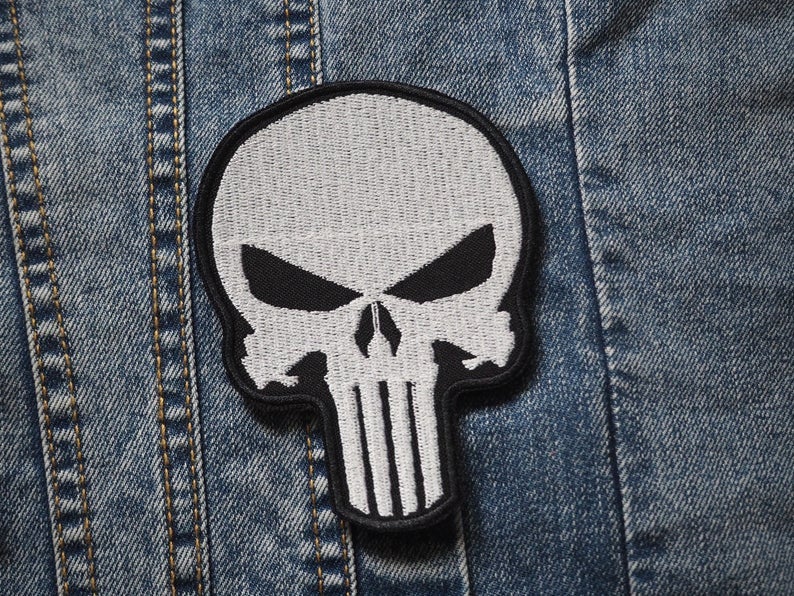 Punisher Skull Embroidered Patch – IngridPatches